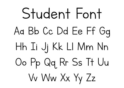 Student Font Teacher Font Student Fonts Cricut Font Handwriting