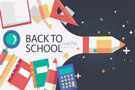 학교 배경 일러스트 무료 다운로드 Lovepik