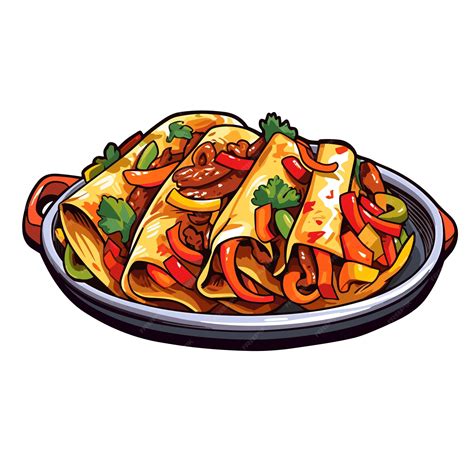 Premium Vector Fajitas Mexican Foodcartoon Vector Illustrator