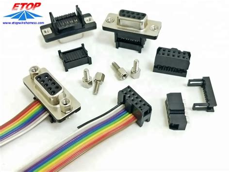D Sub Female Connector To Idc Connector Female Flat Ribbon Cable Buy D Sub Female Connector To