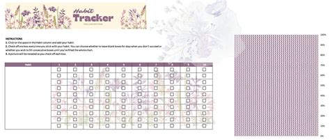 Daily Excel Habit Tracker Spreadsheet Digital Habit Tracker Habit Tracker Spreadsheet Goal