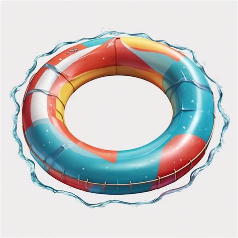 Poolside Perfection Summer Flotation Ring Premium Ai Generated Image