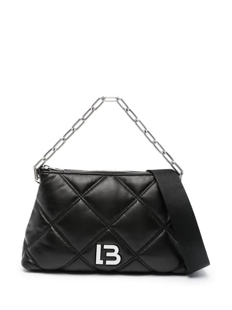 Bimba y Lola Medium Quilted Trapezium Bag | Black | FARFETCH TR