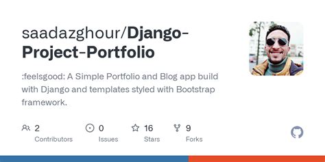 Github Saadazghour Django Project Portfolio Feelsgood A Simple Portfolio And Blog App Build