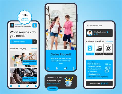Cleaning Service Mobile App Ui By Webdesk Solution On Dribbble