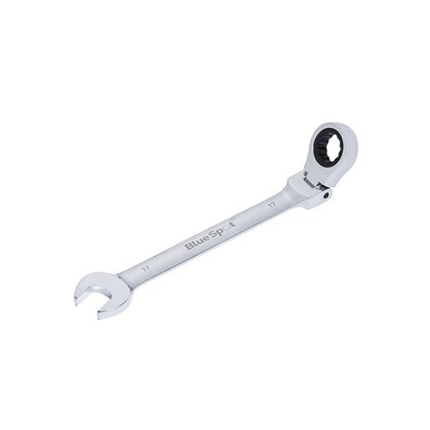 Blue Spot Tools Ratchet Spanner 17mm Chrome Vanadium Steel Flexible Head Sliver Buysbest