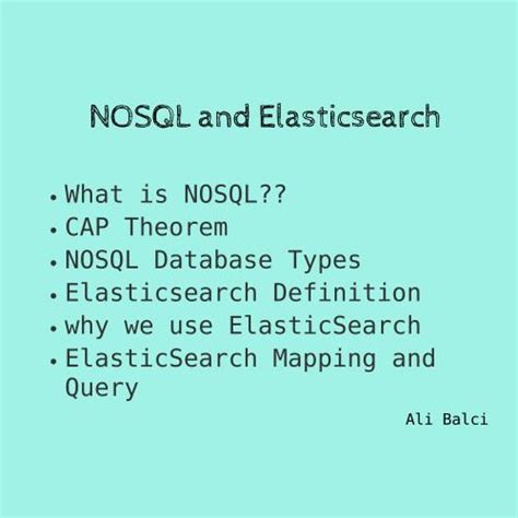 Nosql Elasticsearch