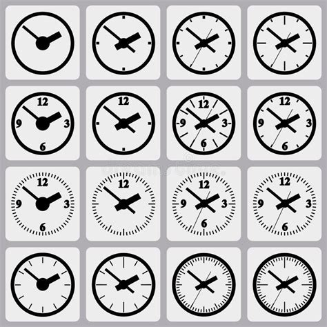 An Der Wand Befestigte Digitaluhr Vektor Abbildung Illustration Von