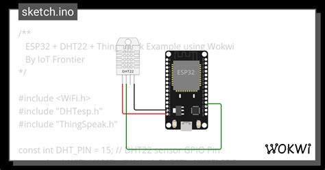Esp32 Dht22 Thingspeak Iot Wokwi Esp32 Stm32 Arduino Simulator