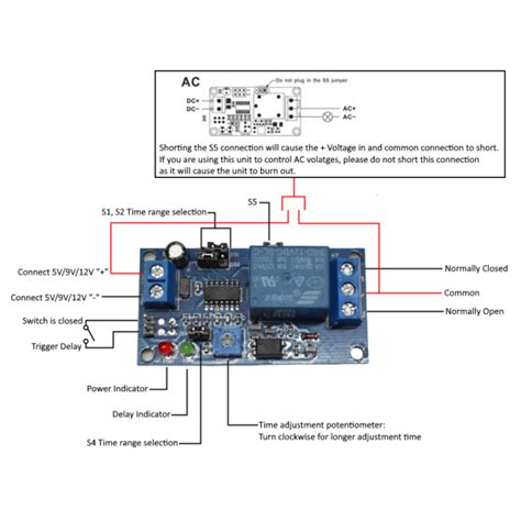 time delay relay module dc 12v delay turn on off timer voltage board