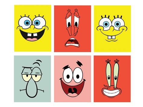 Spongebob Faces Svg Spongebob Faces Cricut Squarepants Svg Spongebob Faces Clipart Patrick
