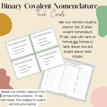 Covalent Naming Worksheet By WinnieRosePublishing TPT