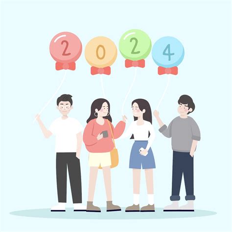 2024년 갑진년 풍선 사람들 일러스트 Ai 다운로드 Download Gapjinnyeon Balloon Vector 어반브러시