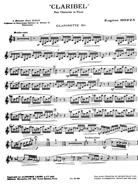 Bozza Eugéne Claribel Pdf