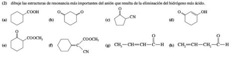 Solved Draw The Major Resonance Structures Of The Anion That Chegg