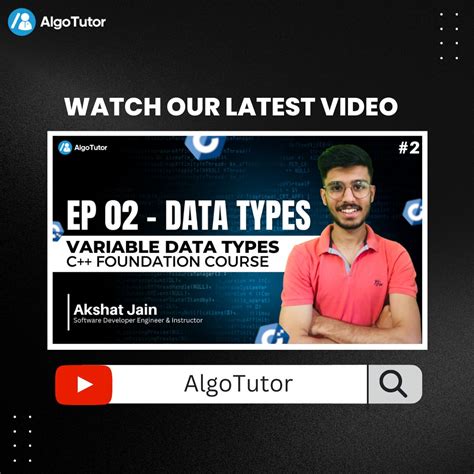 Algotutor On Linkedin Cplusplus Codingcommunity Youtubetutorial Learnprogramming Algotutor