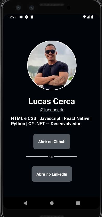 Github Lucascerk My Page React Profile Page Using React Native
