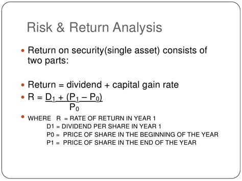 Risk And Return Analysis