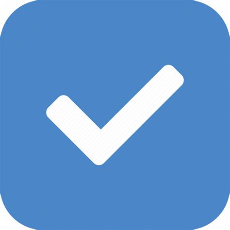 Approved Blue Check Checkbox Confirm Square Yes Icon Download On Iconfinder