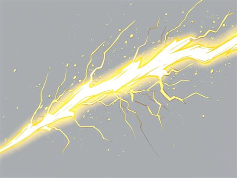 落雷が描く黄金の光の軌跡｜イラスト・フリー素材なら「シンテリ」