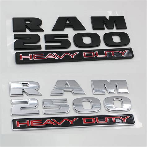 2pcs Set Front Door Emblems Badges Fits For Ram 2500 Heavy Duty Off