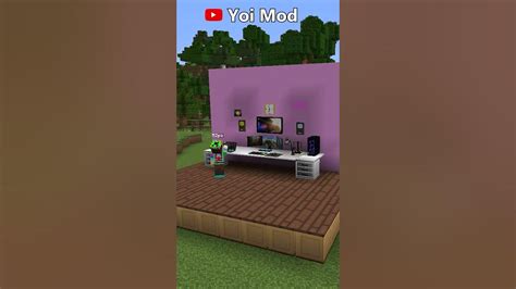 Build Gaming Setup In Minecraft Minecraft Mod Shorts Minecraft