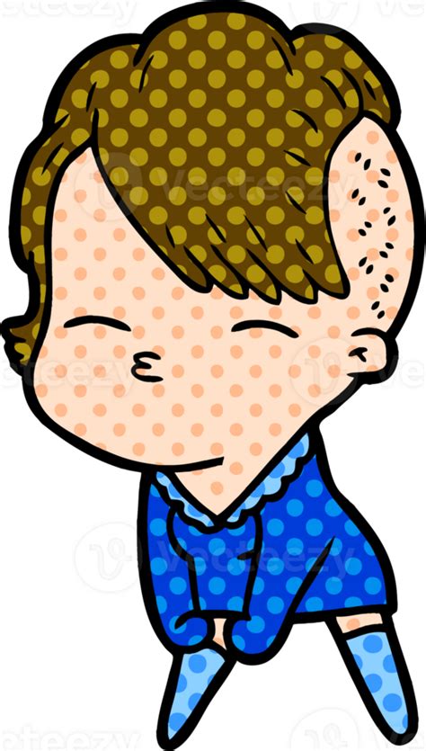 Cartoon Squinting Girl 44962179 Png