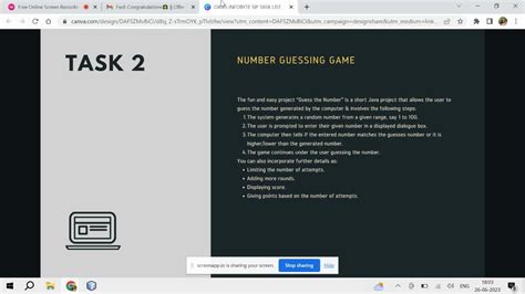 [video] diya modi on linkedin numberguessinggame internship
