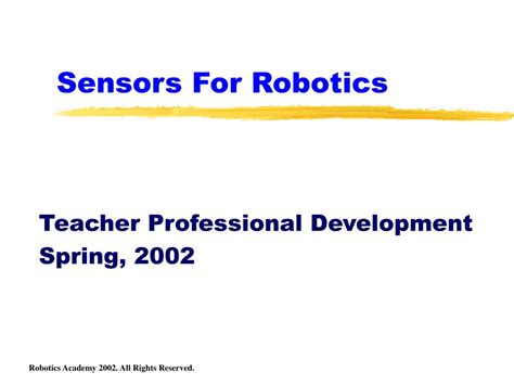 Ppt Sensors For Robotics Powerpoint Presentation Free Download Id