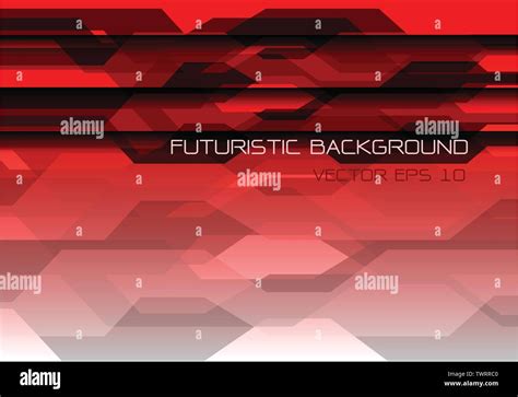 Abstract Gray Polygon On Red Design Modern Futuristic Technology Background Vector Illustration