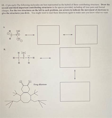 solved 13 2 pts each the following molecules are best