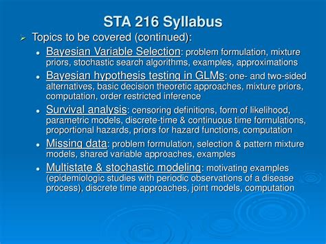 Sta 216 Generalized Linear Models Ppt Download