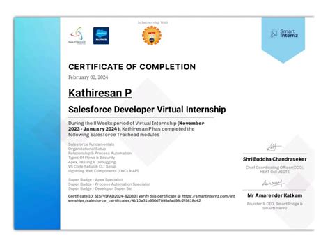 Kathiresan P On Linkedin Salesforcedeveloper Virtualinternship Techinnovation