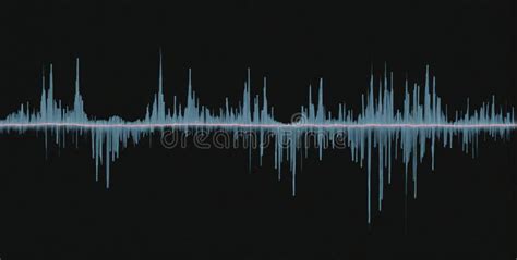 A Sound Wave Oscillating On A Black Background Stock Illustration