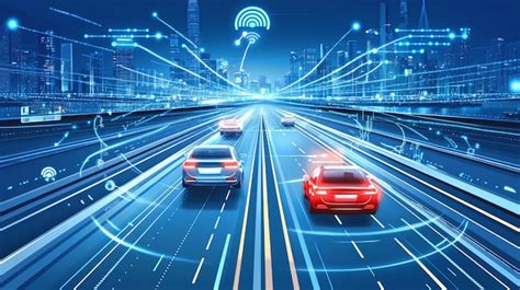 Wireless Communication Network Of Vehicle Premium Ai Generated Image