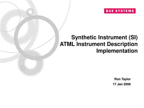 Ppt Synthetic Instrument Si Atml Instrument Description