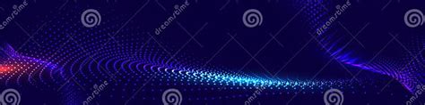 Cyber Big Data Flow Particles Bokeh Digital Neural Network Stock Illustration Illustration Of
