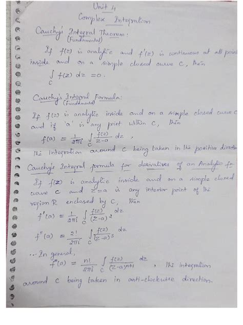 Unit 4 Complex Integration Pdf Pdf
