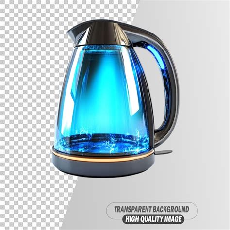 Футуристический электрический чайник изолирован на прозрачном фоне Psd файл Премиум Ai