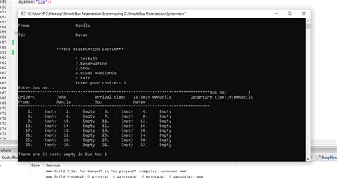 Simple Bus Reservation System Using C With Free Source Code