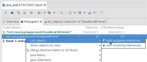java find object based on its id from thread dump stack overflow