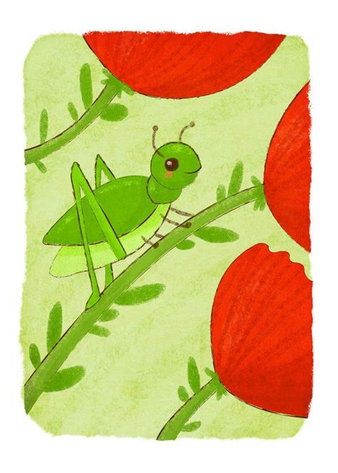 Grasshopper Print Preschool Art Projects