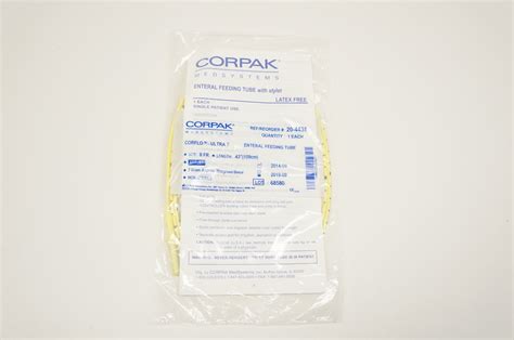 Corpak 20 4438 Corflo Ultra 7 Enteral Feeding Tube Size 8fr Length