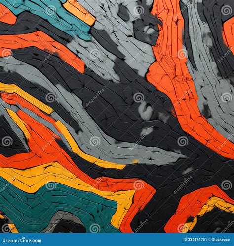 Modular Constructivism Inspired Orange Construction Truck Angular Design And Geometry Royalty