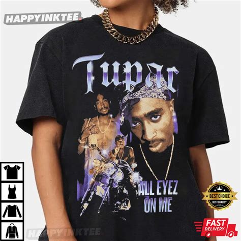 Tupac Shakur 2pac All Eyez On Me Men S Black T Shirt Size S To 3XL Low