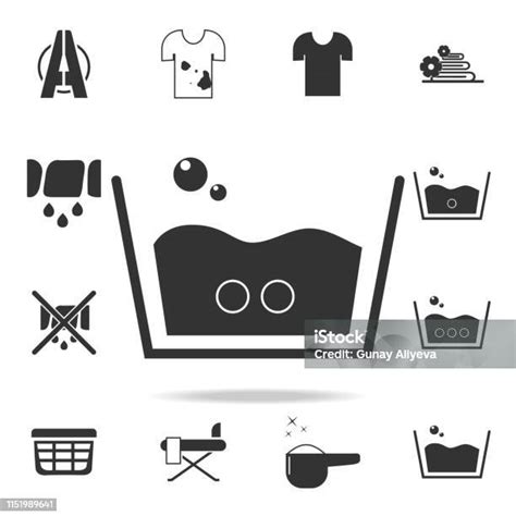 비누 세척 표시 아이콘입니다 세탁 아이콘의 자세한 세트 프리미엄 품질의 그래픽 디자인 웹사이트 웹 디자인 모바일 앱에 대 한 컬렉션 아이콘 중 하나 개념에 대한 스톡 벡터