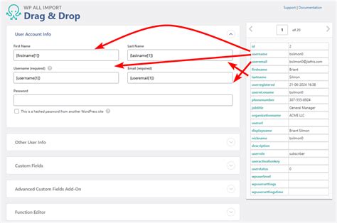 How To Import Wordpress Users With Custom Fields Wp All Import