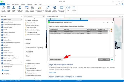 Sage ERP US Export The General Ledger MindBridge English US