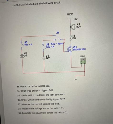 Solved Use The Multisim To Build The Following Circuit VCC Chegg Com