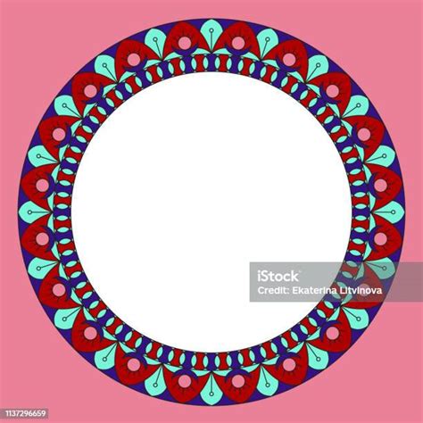 디자인에 대 한 빈입니다 민족 장식 라운드 장식 프레임 빈티지 스타일입니다 다채로운 삽화 0명에 대한 스톡 벡터 아트 및 기타 이미지 Istock